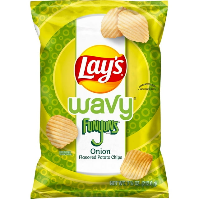 Frito Lay *S*Xl Lay's Wavy Funyuns Onion Flvr 7.75 oz Package May Vary ...