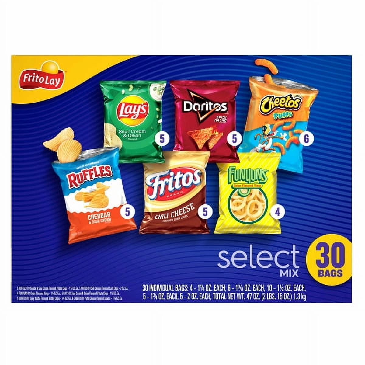 Frito Lay Select Mix, Variety Pack, 30-count - Walmart.com
