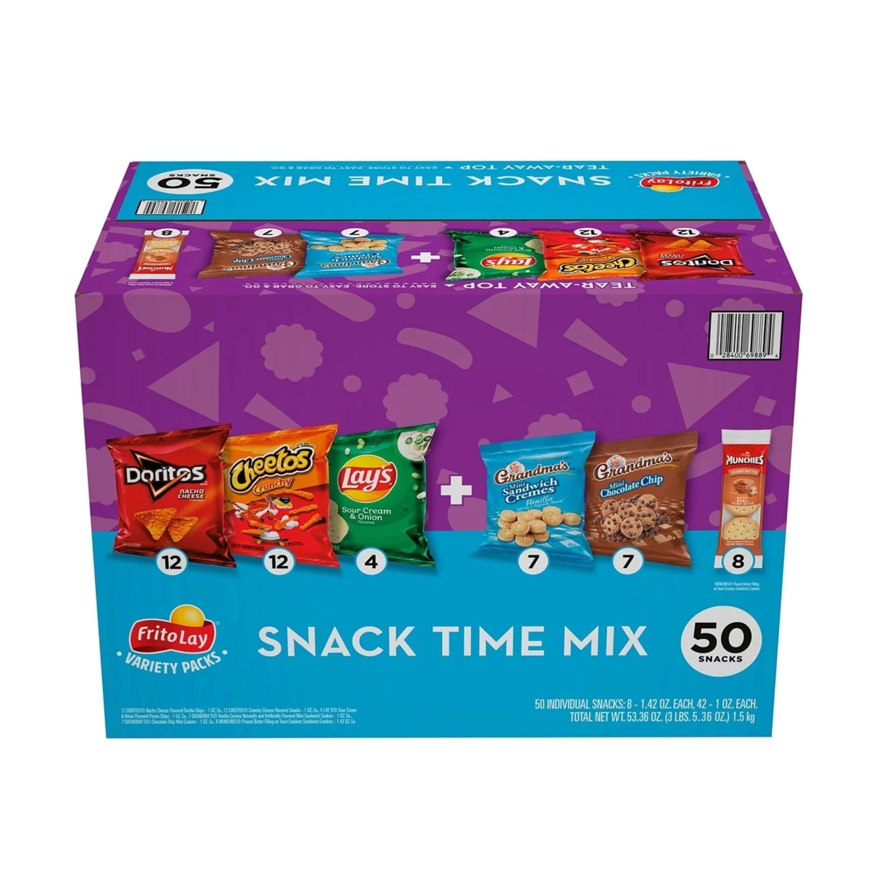 Frito-Lay Snack Time Mix Variety Chips Box, Single Packs for School ...
