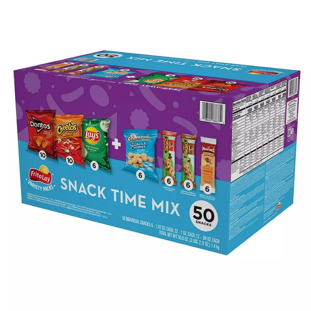 Frito-Lay Snack Time Mix Variety Pack (50 Count) - Walmart.com