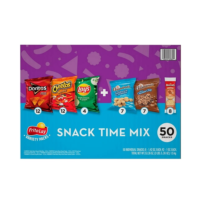 Frito-Lay Snack Time Mix Variety Pack of Snacks and Chips, 50 pk ...