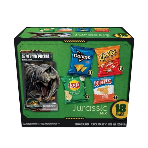 Frito Lay Snacks Jurassic Mix Variety Pack 18 oz, 18 Count - 2 Pack ...