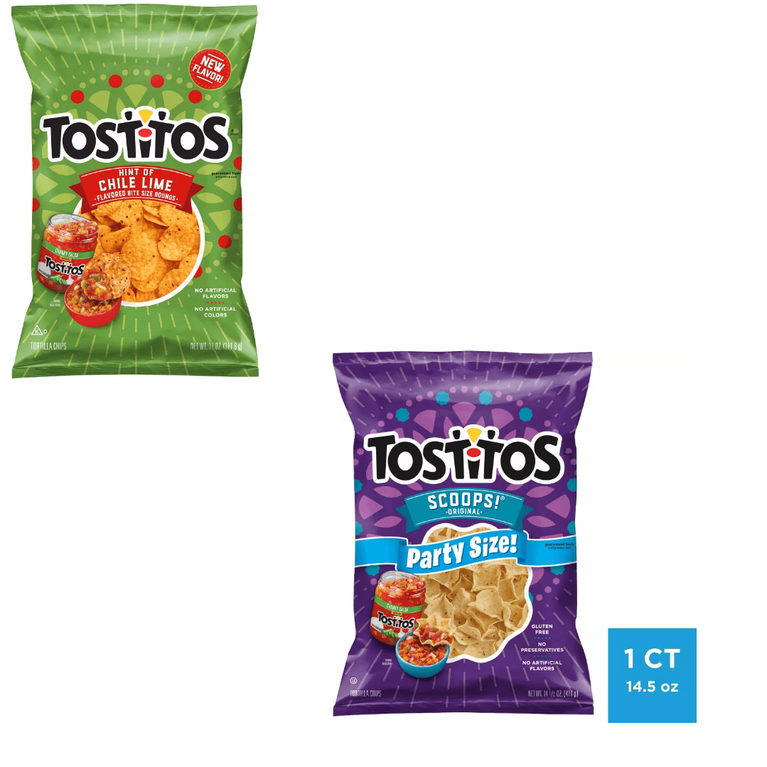 Frito-Lay Tostitos Hint of Chile Lime Bite Size Rounds - 11oz Tostitos ...