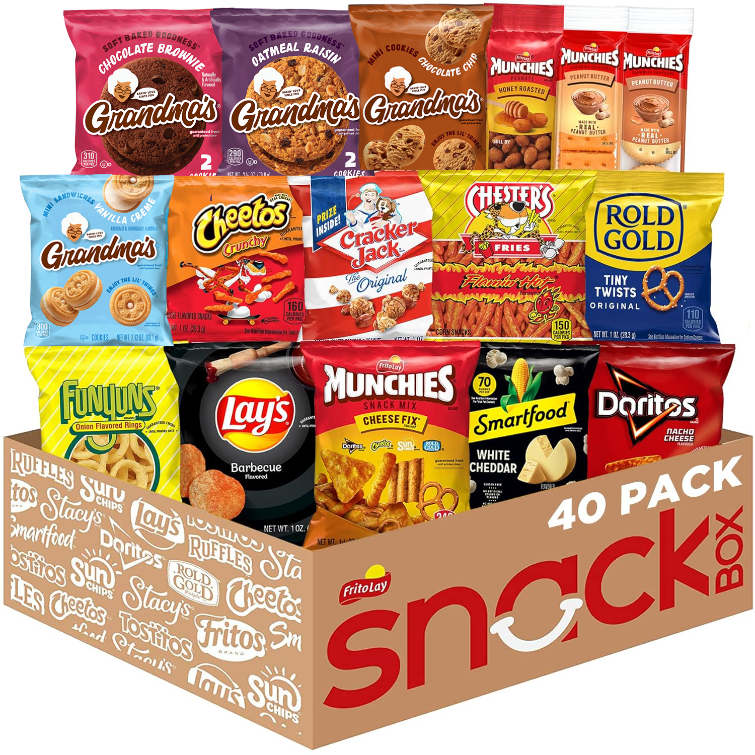 Frito-Lay Ultimate Snack Care Package, Variety Pack Snacks, Single Serve Bulk Box, 40 Count ...