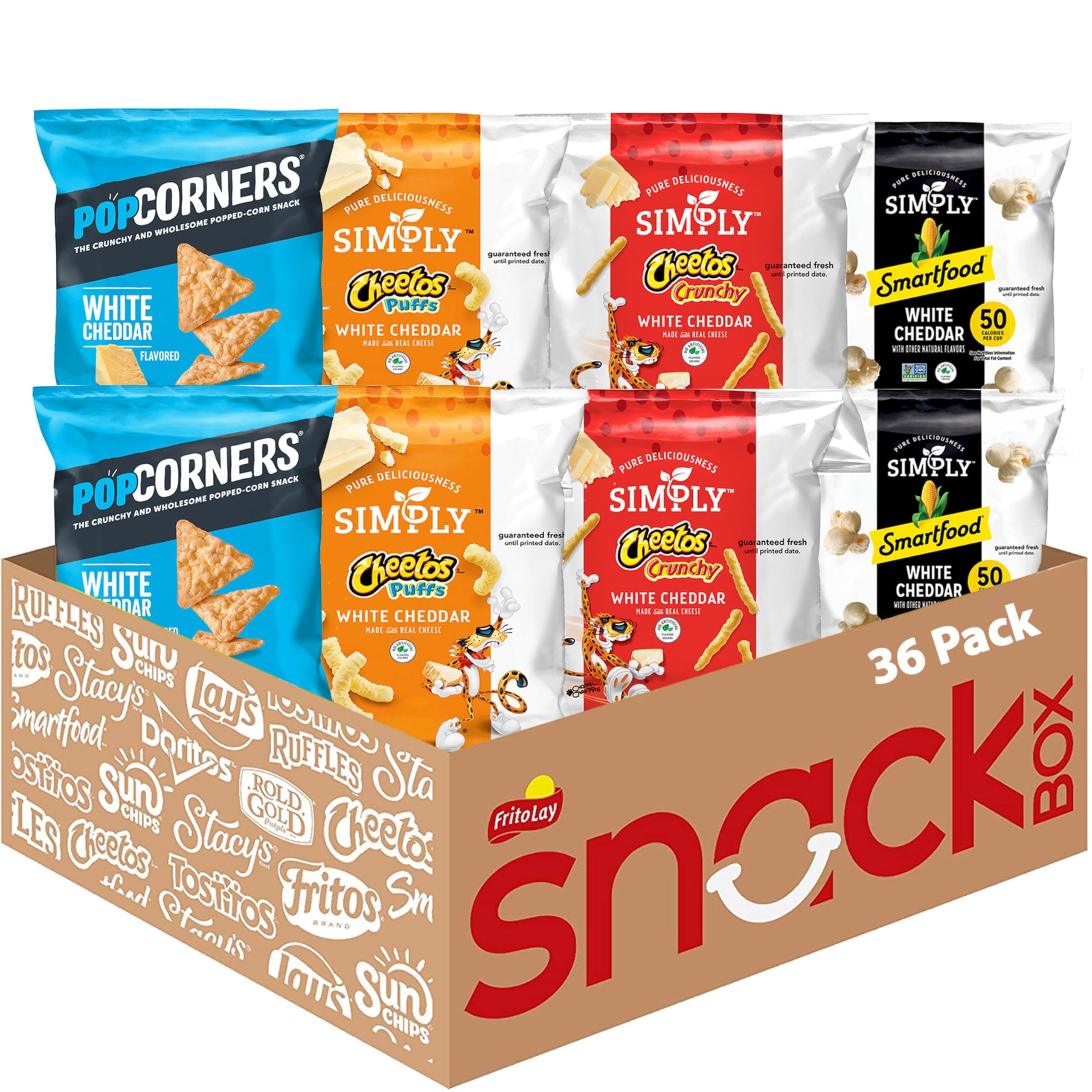Frito Lay White Cheddar Snacks Favorites Variety Pack (Pack of 36 ...