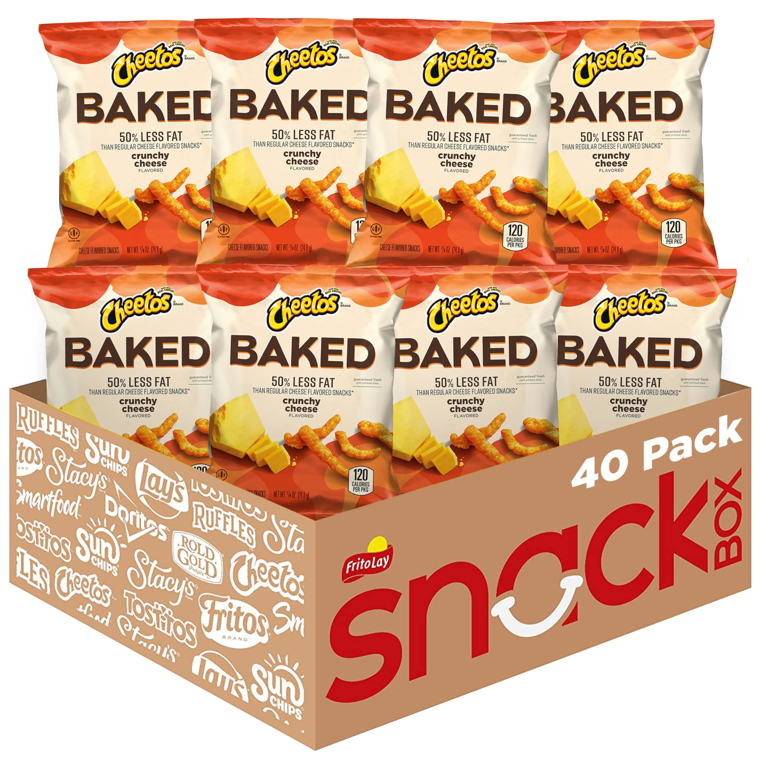 Frito Lays Cheetos Baked Crunchy Cheese 0 875 Ounce Pack Of 40