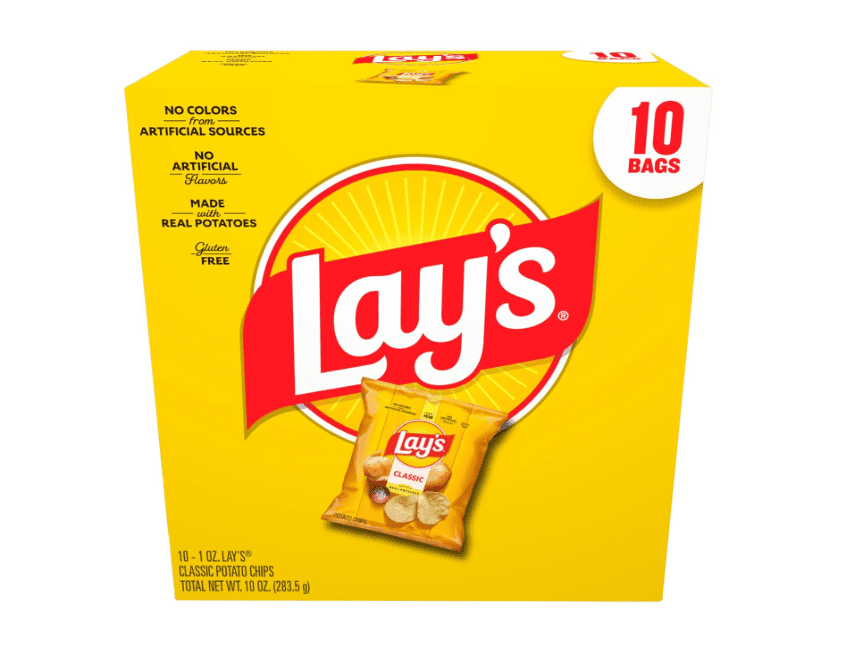 Frito Lay's Classic Potato Chips Bags, 1 Oz, 10 Ct - Walmart.com