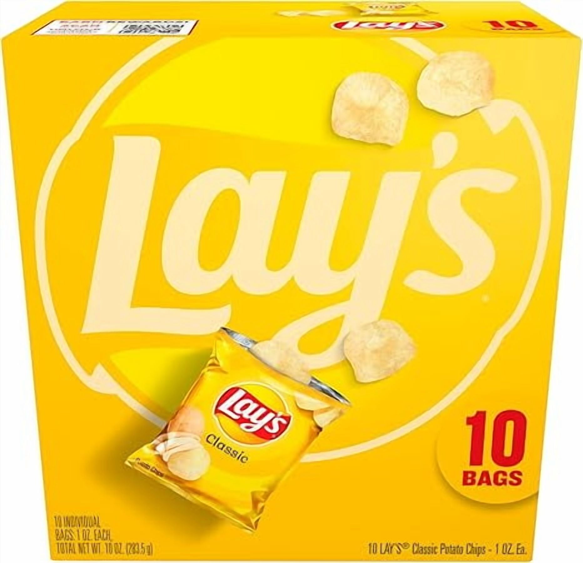 Frito Lay's Classic Potato Chips Bags, 1 Oz, 10 Ct - Walmart.com