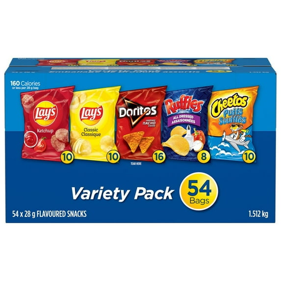 Frito Lay Variety Snacks Variety Packs 54CT 1512g - Walmart.com