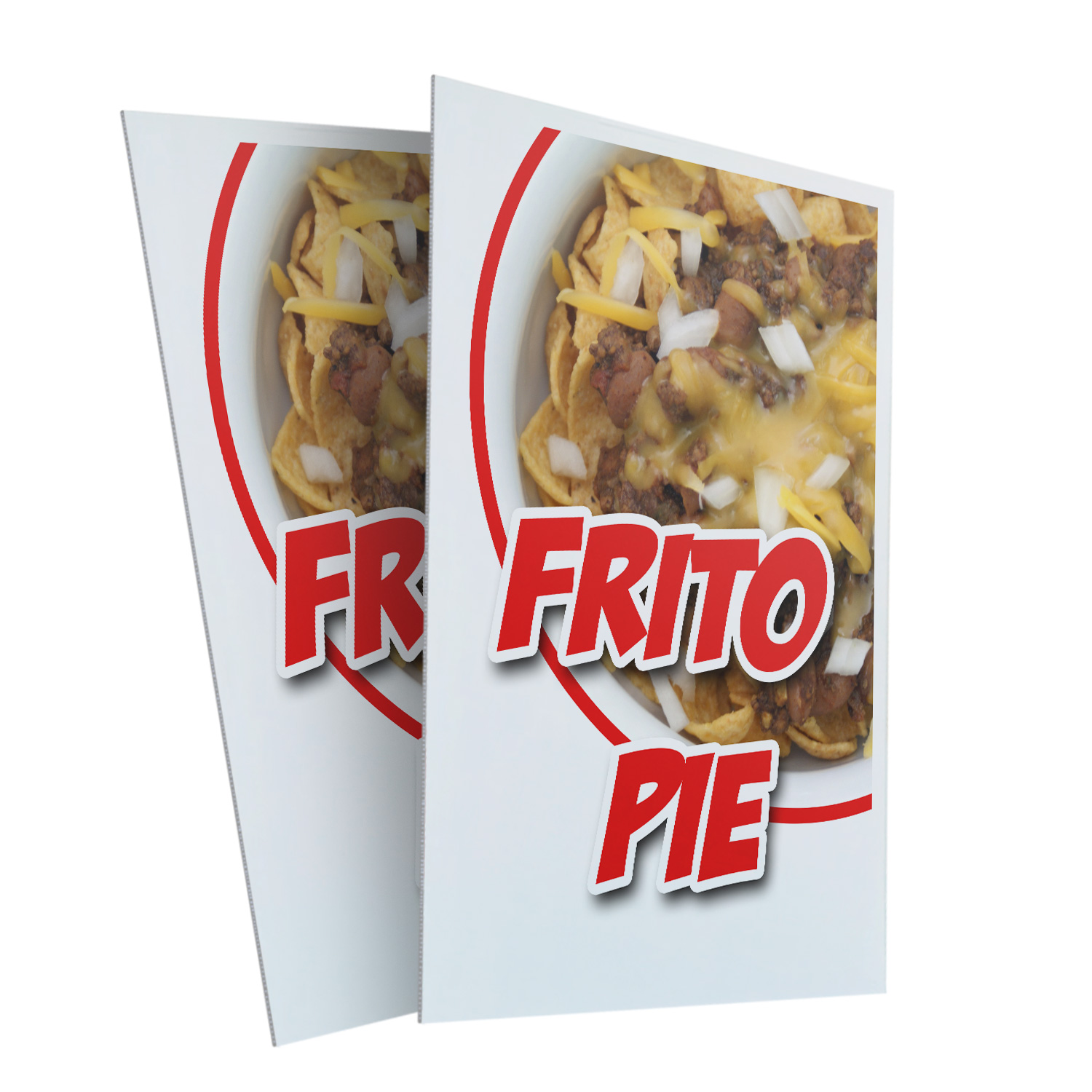 Frito Pie (2-PACK) 24" x 36" Plastic Signs | Sign Insert 4mm Corrugated ...