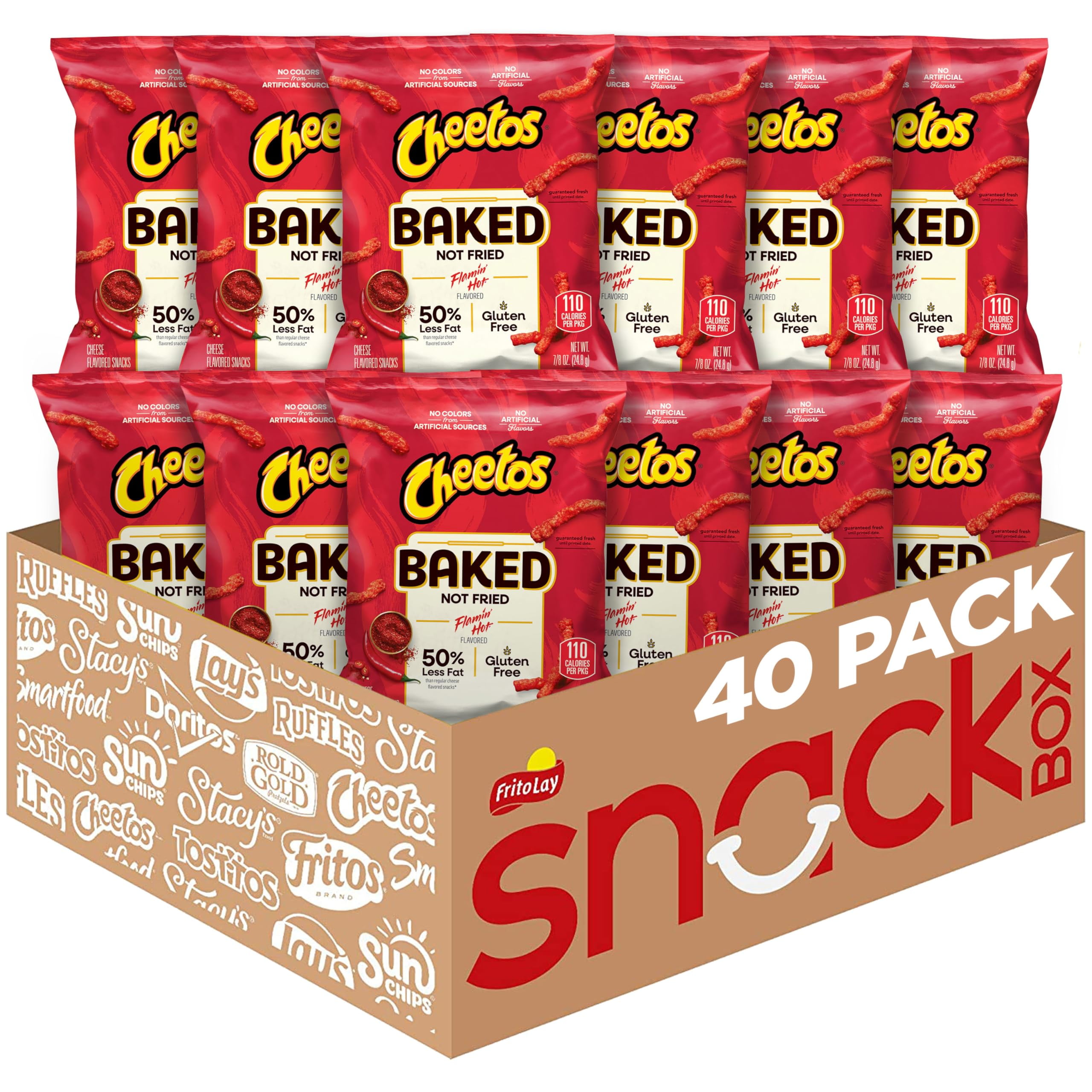 Frito Wnaldc Lay Baked BCF26 Cheetos Crunchy Flamin' Hot, 0.87 Ounce ...