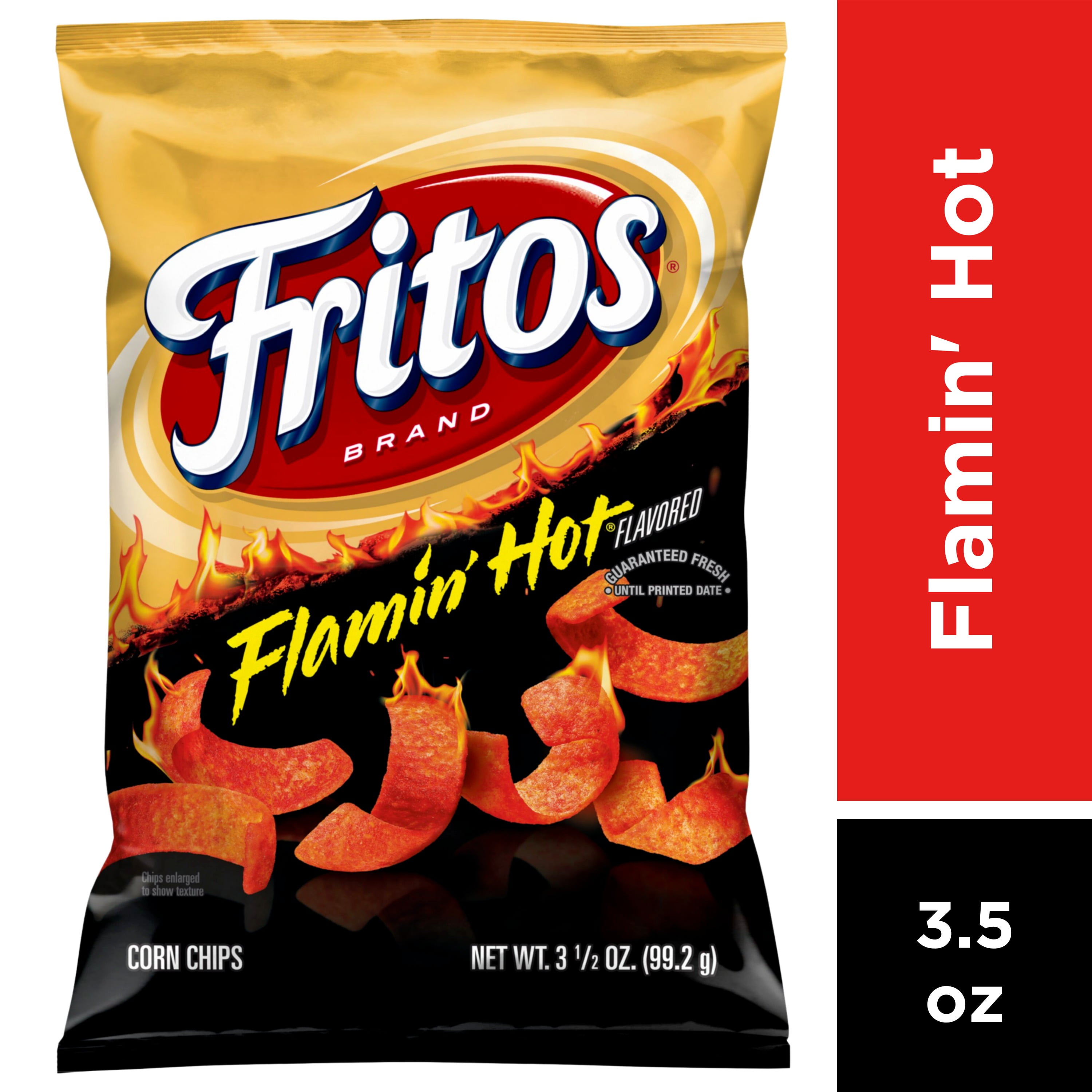 Fritos Flamin' Hot Flavored Corn Chips Snack Chips, 3.5oz Bag Single ...