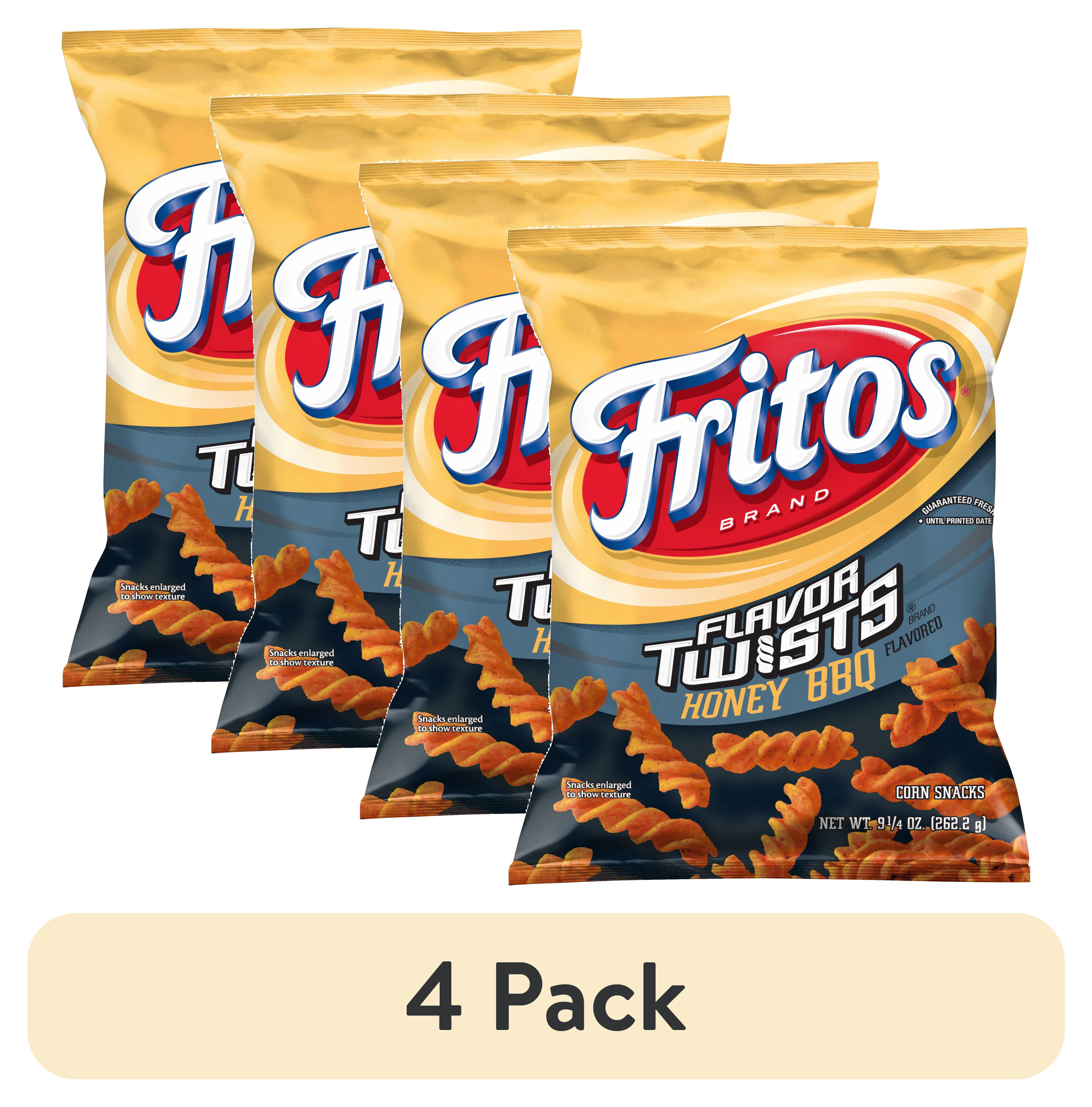 (4 pack) Fritos Flavor Twists Honey BBQ Flavor Corn Snacks, 9.25 Ounce ...