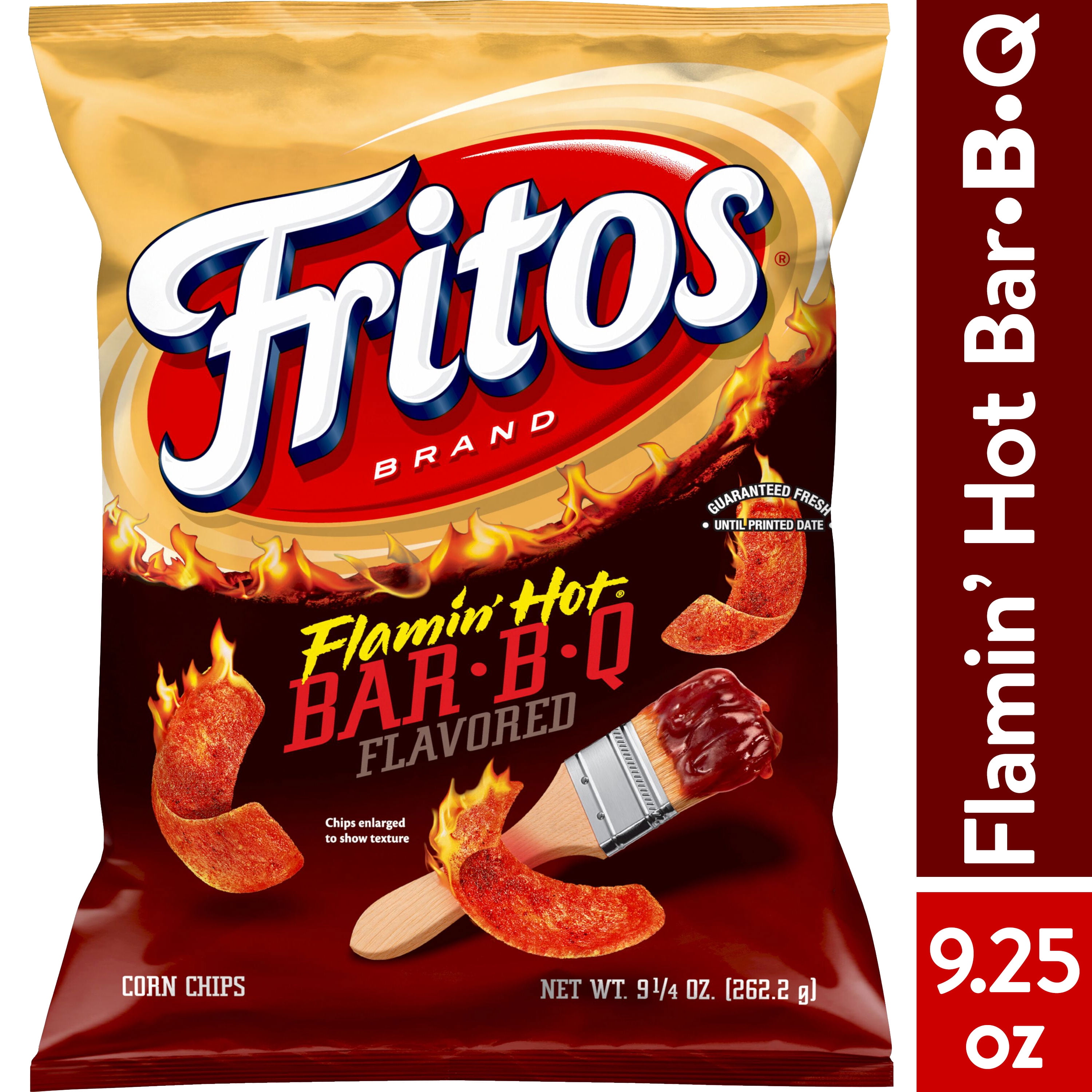 Fritos Flavored Corn Chips, Flamin' Hot Bbq, 9.25 oz Bag - Walmart.com