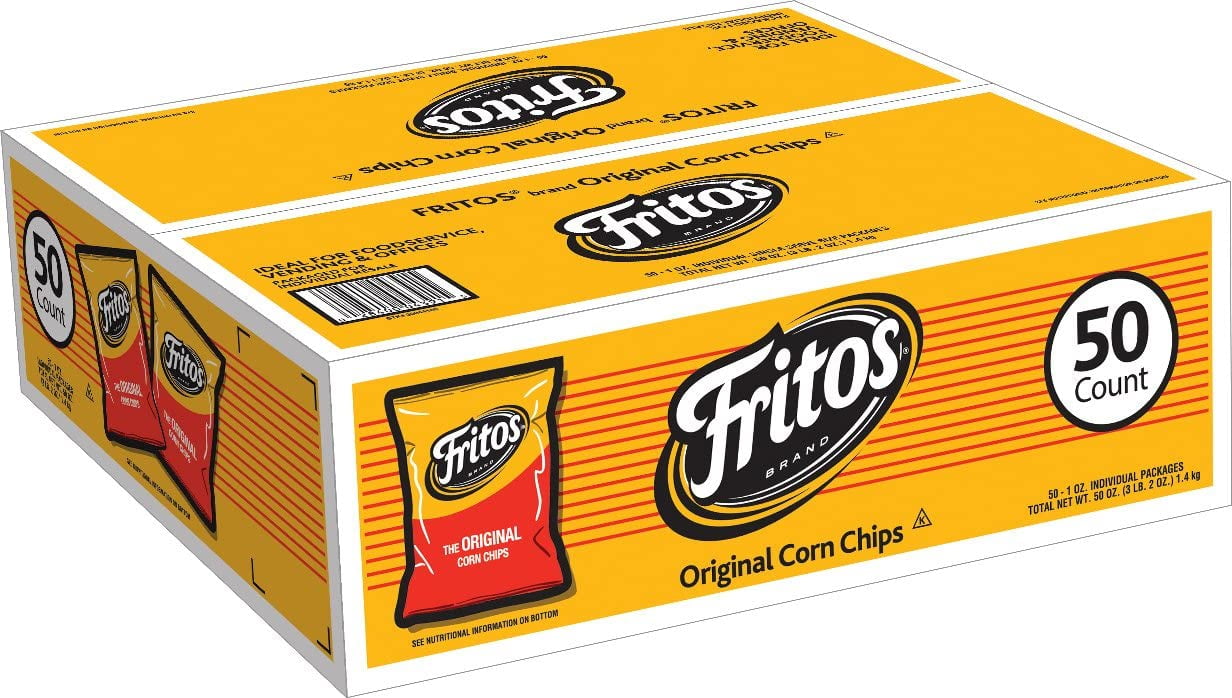 Fritos Original Corn Chip - 50 Individual 1 Ounce Gluten-Free, Lactose ...