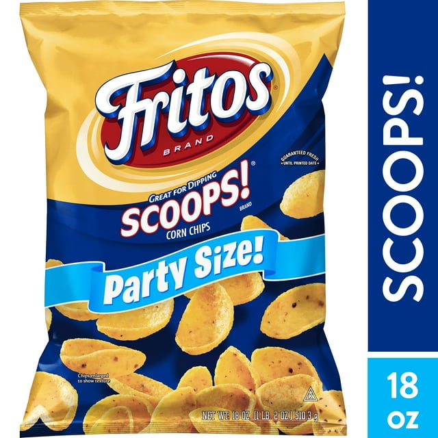 Fritos Scoops! Corn Chips, 18 oz Party Size - Walmart.com
