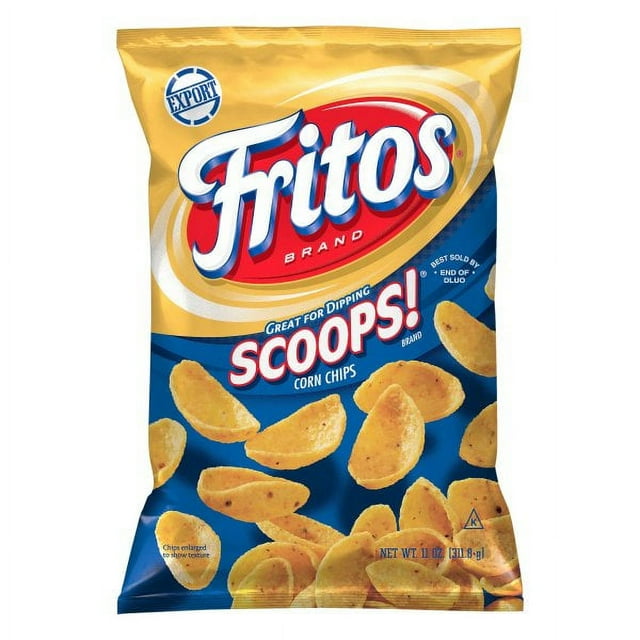 Frito Lay Fritos Scoops Original Corn Chips, 11 oz - Walmart.com