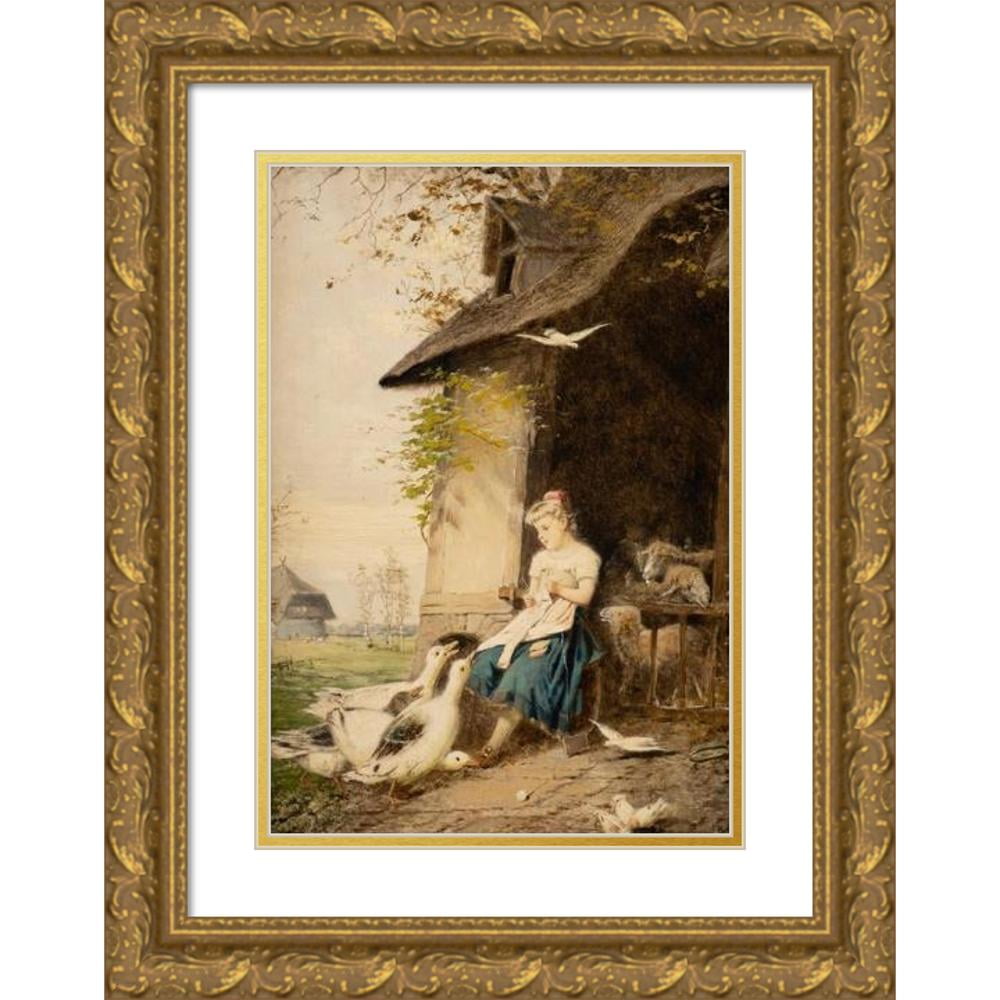 Fritz Beinke 17x24 Gold Ornate Framed and Double Matted Museum Art ...