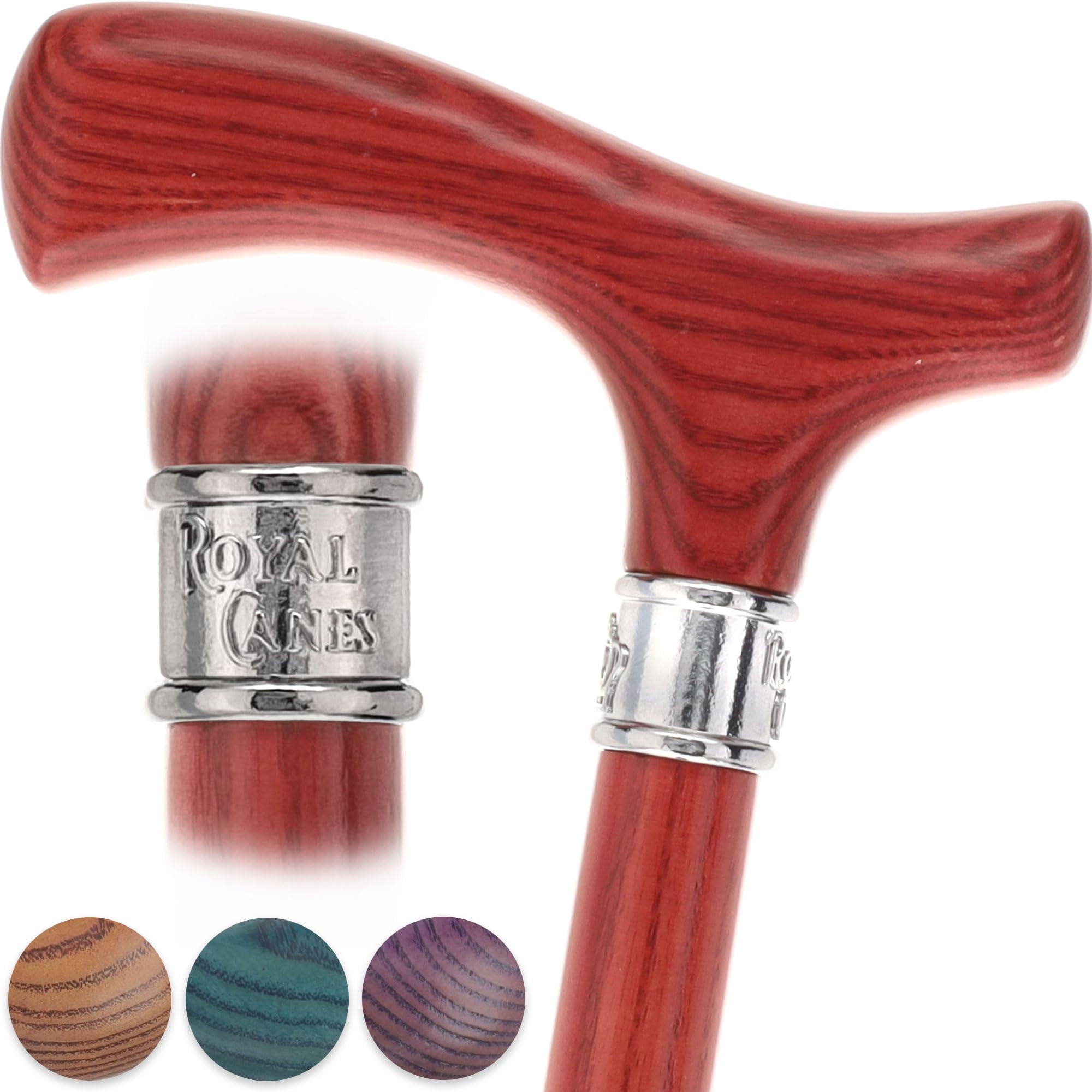 Fritz Comfort Cane – Matching Stained Wood Handle & Shaft Arthritis ...