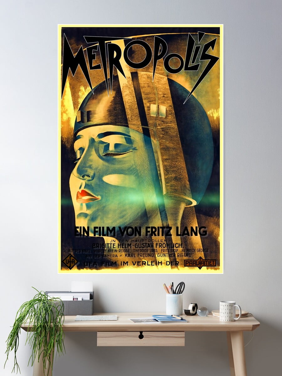 Fritz Lang'S Metropolis Movie Poster 1927 Poster Wall Art, Modern Wall ...