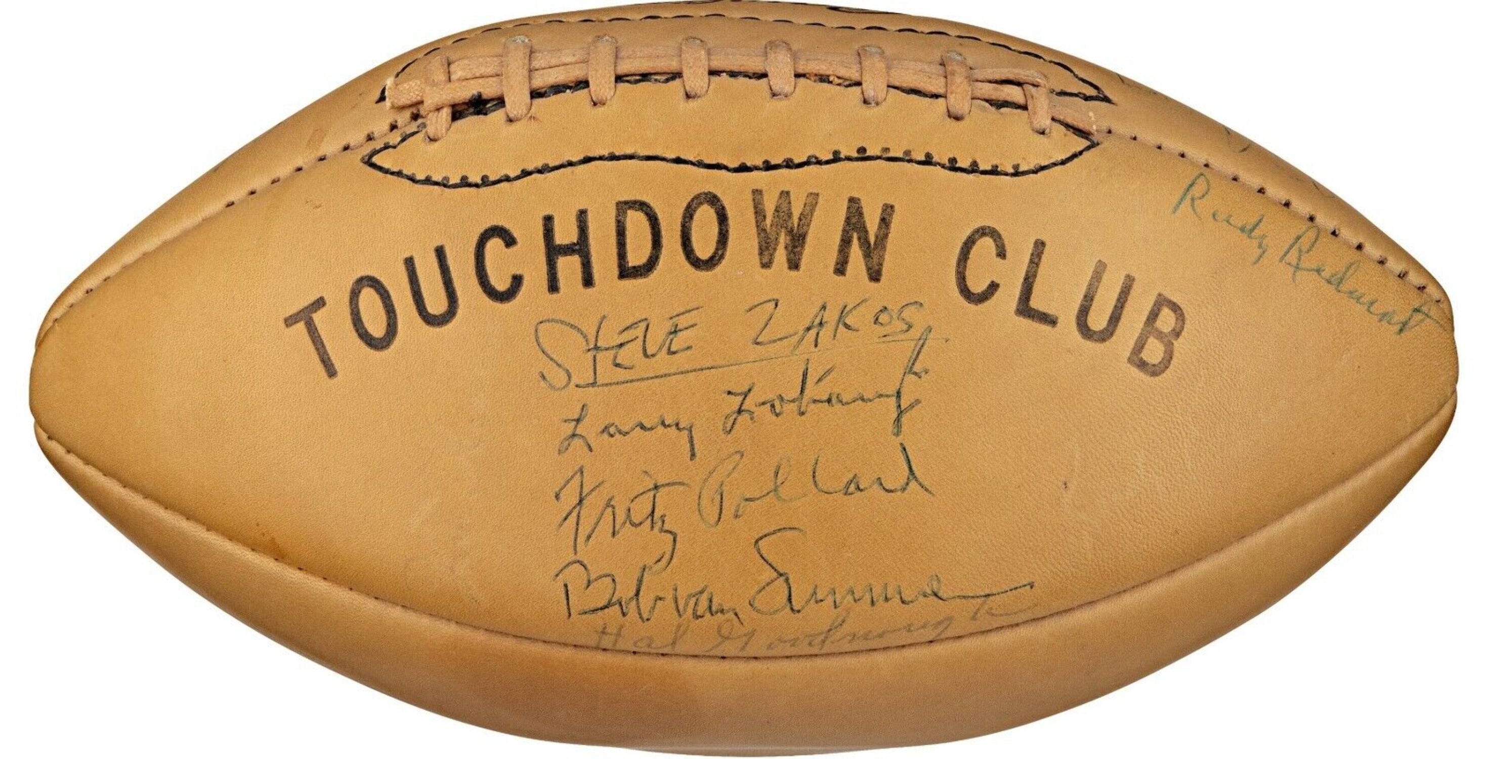 Fritz Pollard Signed 1966 Football First Black Football Player PSA DNA ...