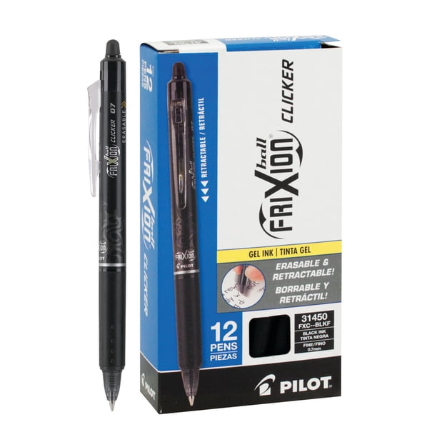 Frixion Clicker Erasable Gel Pen, Retractable, Fine 0.7 Mm, Black Ink ...