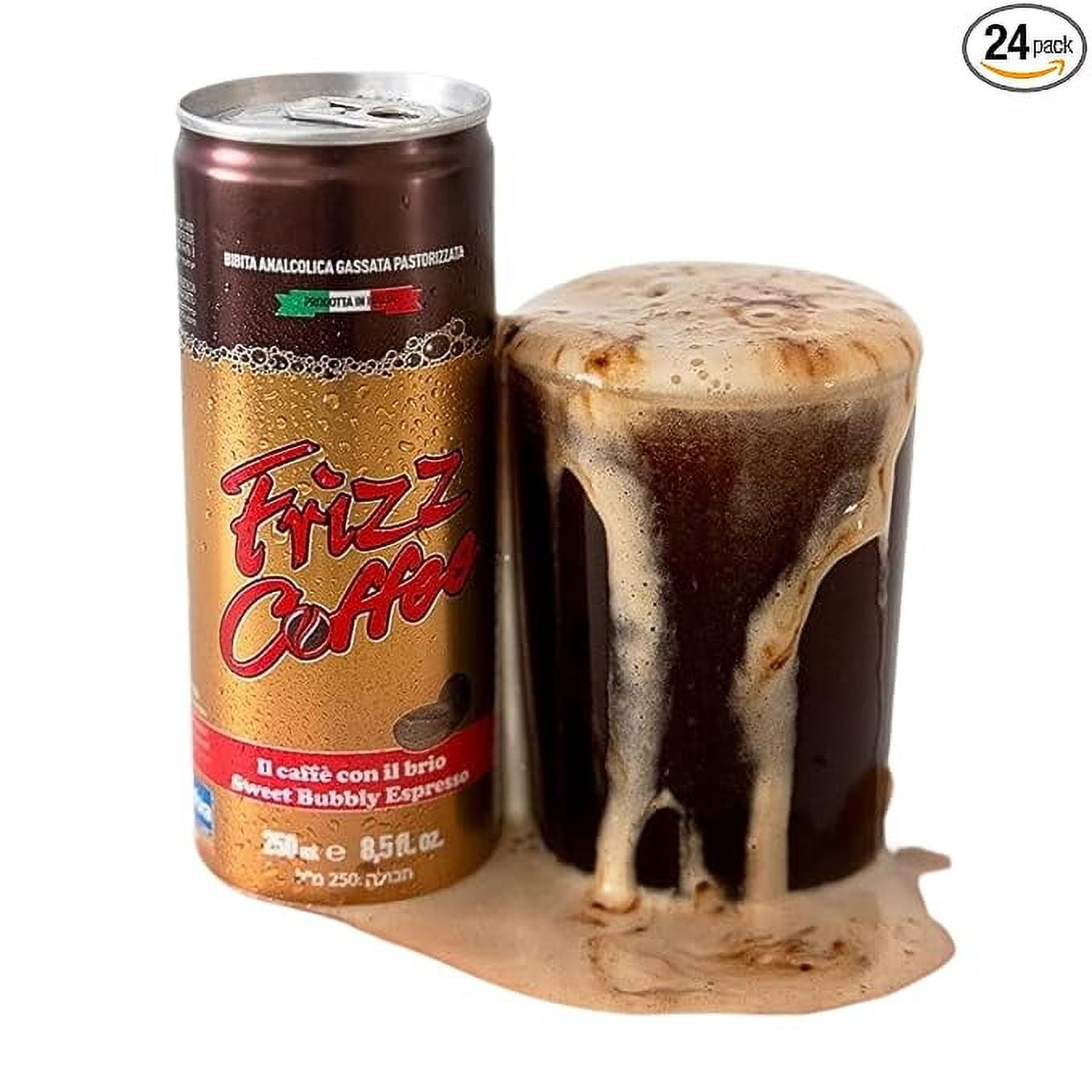 Frizz Coffee Sweet & Bubbly Espresso Soda, Best Enjoyed Cold, 24 Pack ...