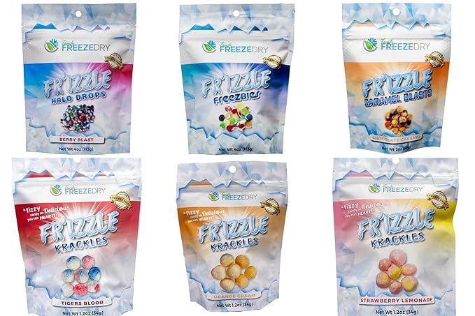 Frizzle Freeze Dried Candy Favorite 6 Pack Variety- Krackles Orange ...