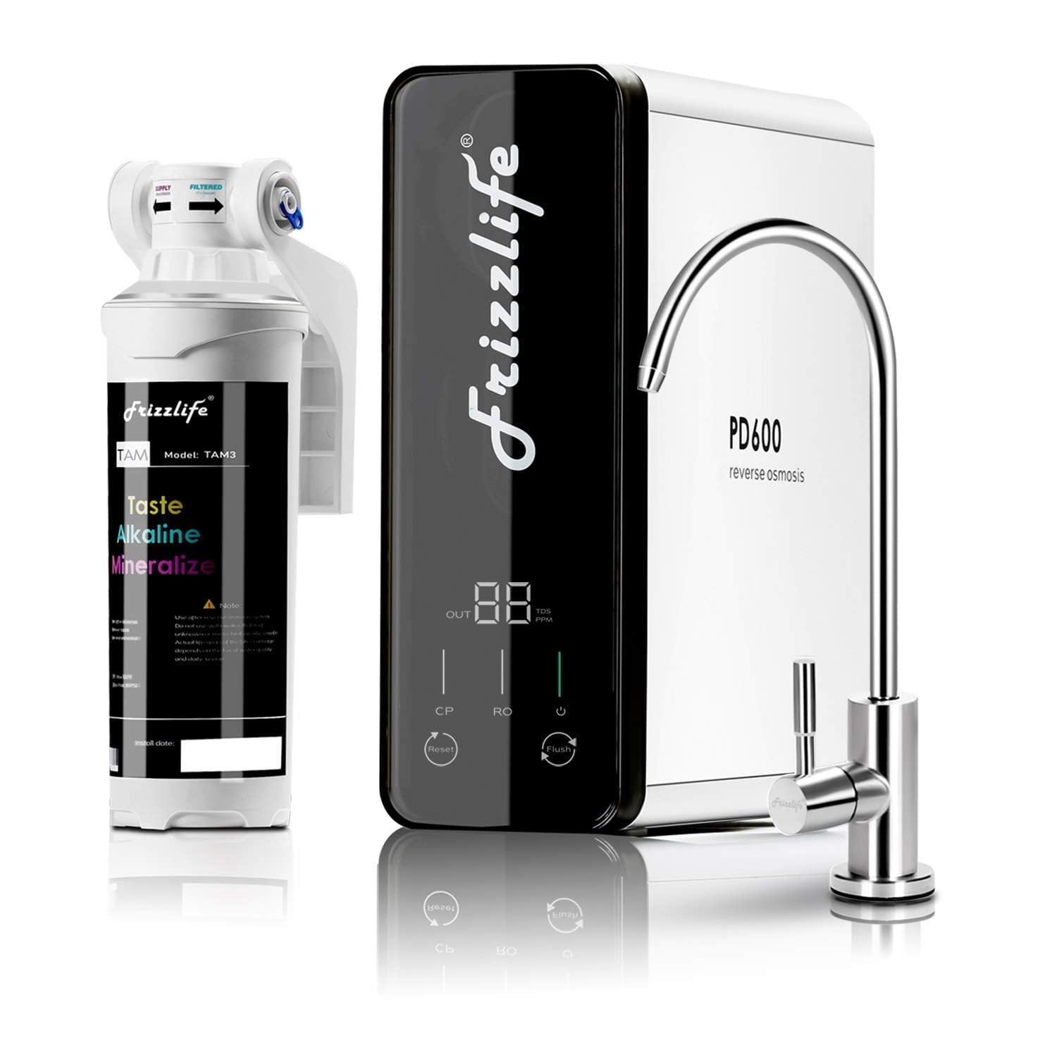 Frizzlife Home RO Water Purifier, High PH, Mineral Filtration, Small ...