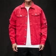 Frnrwgo Men's Hoodless Ripped Denim Jacket Vintage Motorcycle Style ...