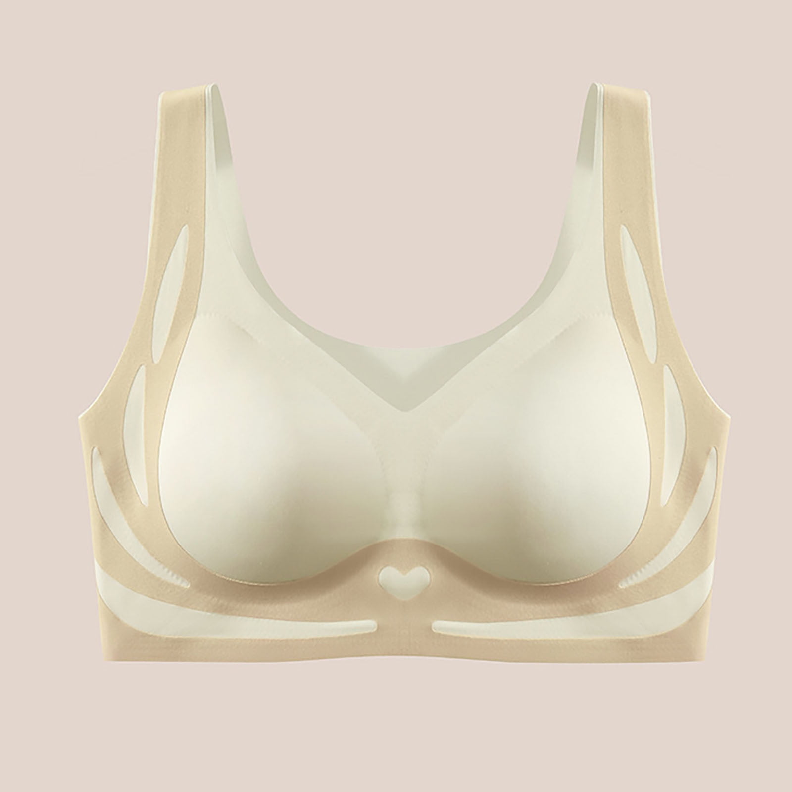 Frnrwgo Womens Bras Color Block Seamless Push up Beautiful Back Comfort ...