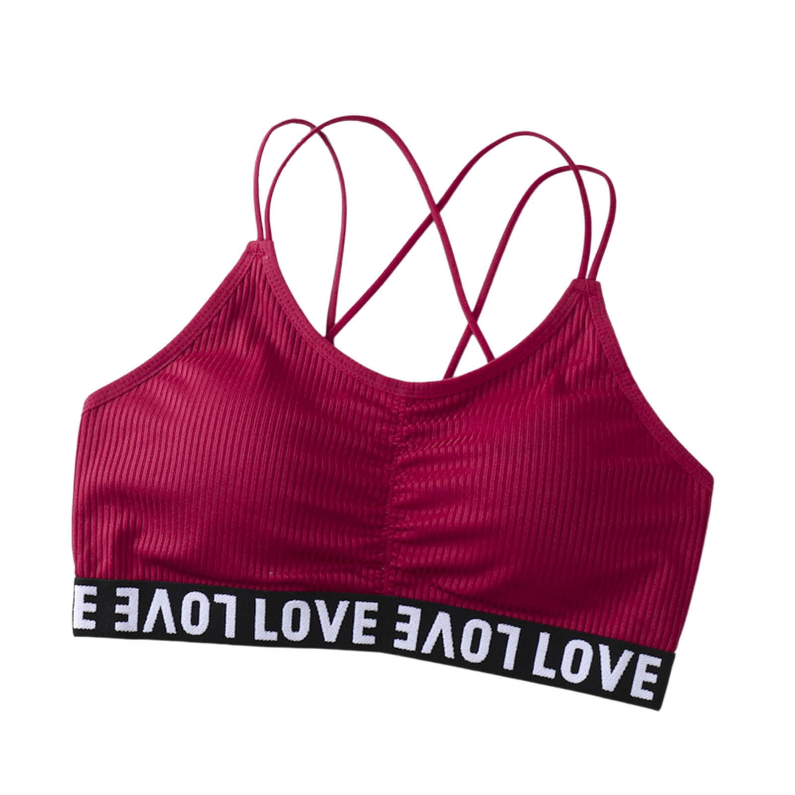 Frnrwgo Womens Letter Print Bras, Seamless Breathable Fashion Bra ...