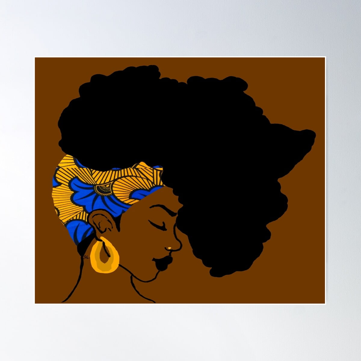 Fro African Poster Wall Art, Modern Wall Decor For Living Room Bedroom ...