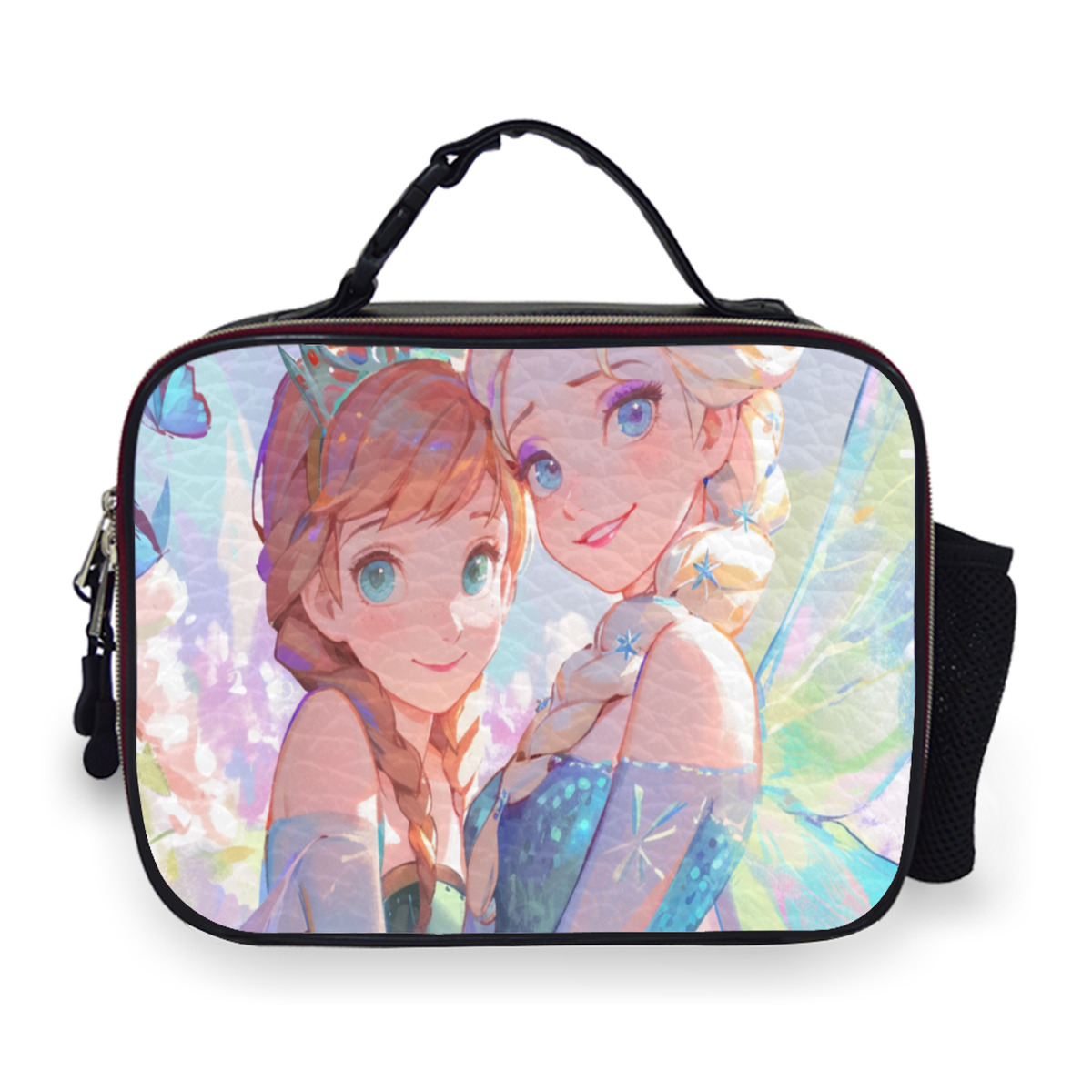 Fro×zen Insulated Lunch Box Unisex Reusable Lunch Box Portable Leather ...
