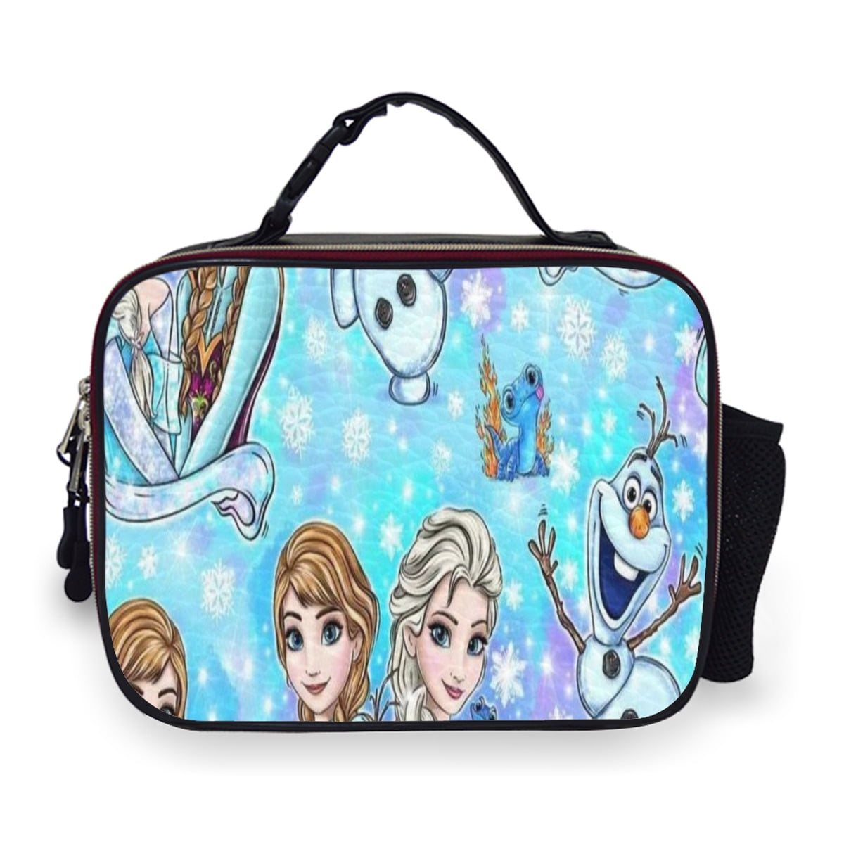 Fro×zen Insulated Lunch Box Unisex Reusable Lunch Box Portable Leather ...