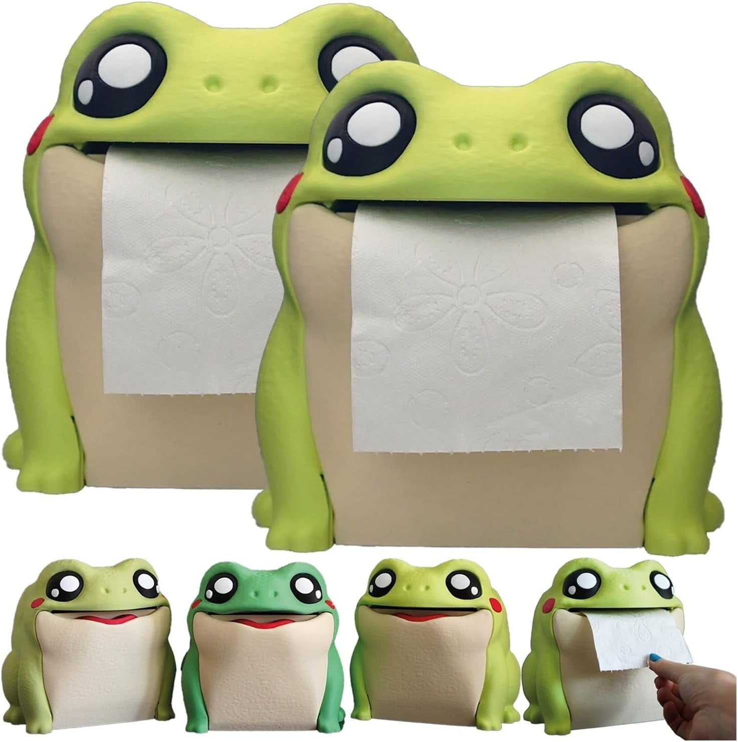 Frodrick The Frog Toilet Paper Dispenser, 3D Printed Cute Animal Toilet Paper Holder with Butt ...