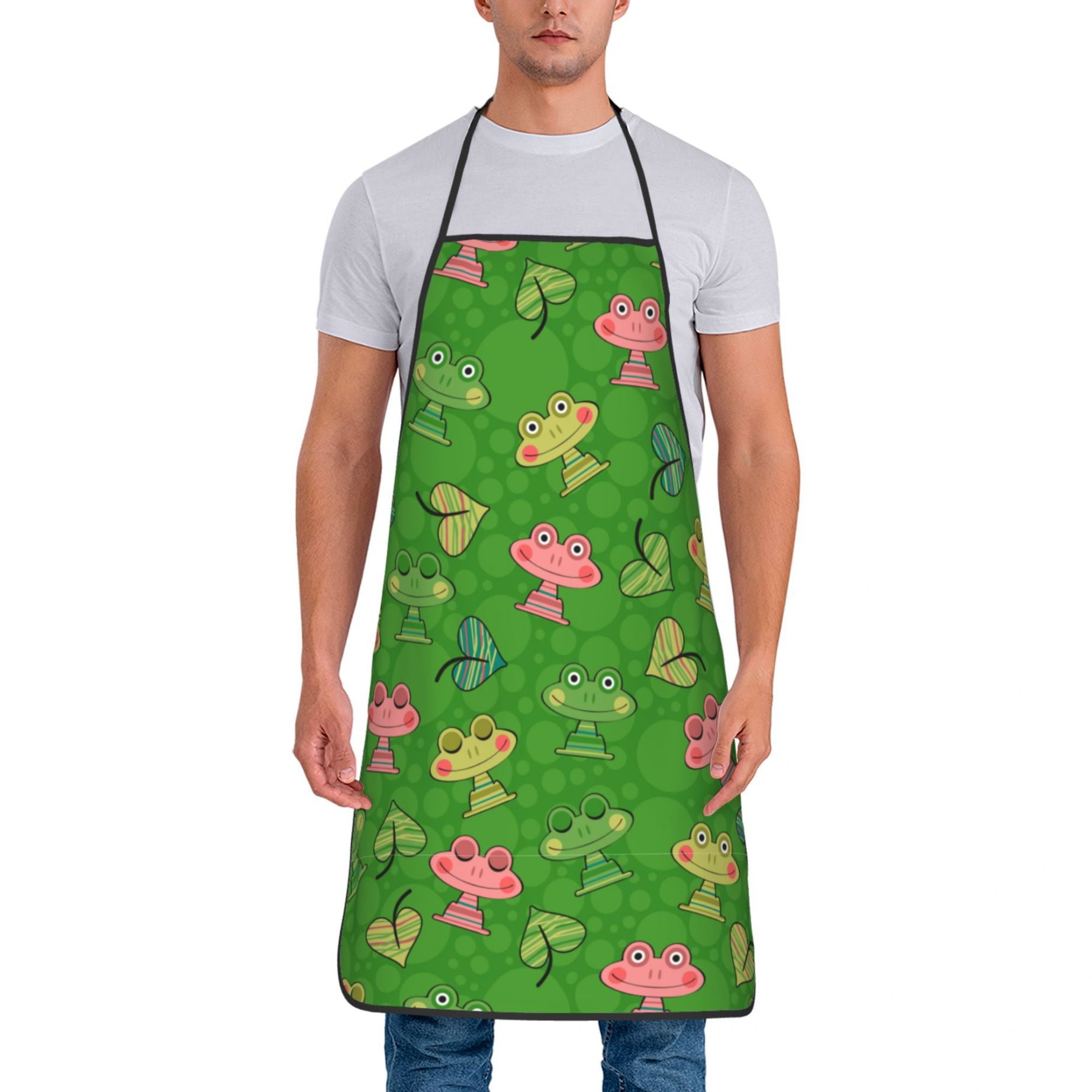 Frog (1) Aprons for Women Men Waterproof Apron Kitchen Chef Cooking BBQ ...