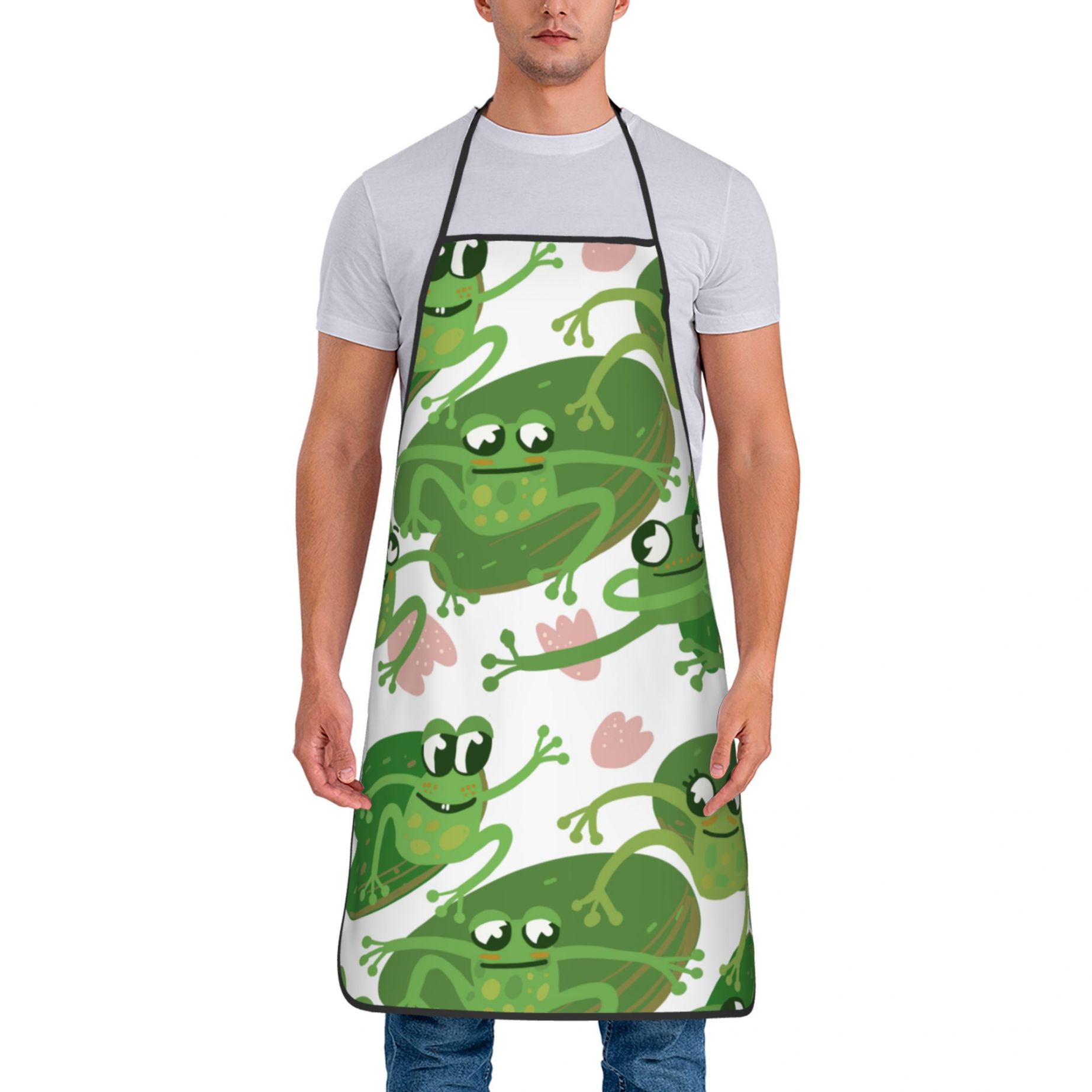 Frog (25) Aprons for Women Men Waterproof Apron Kitchen Chef Cooking ...