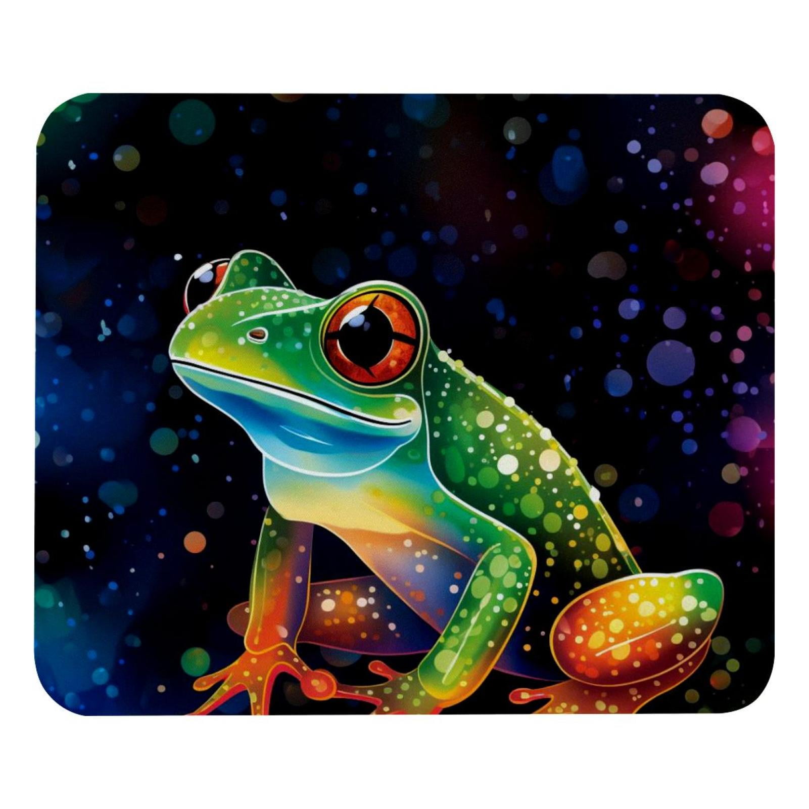 Frog 8.3x9.8 Inch Square Desk Mat with Non-Slip Rubber Bottom for ...