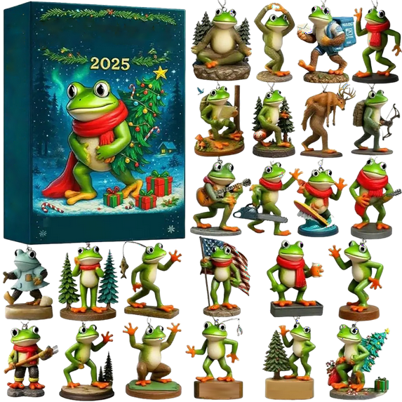 Frog Advent Calendar 2025, 24 Days Christmas Countdown with Whimsical ...