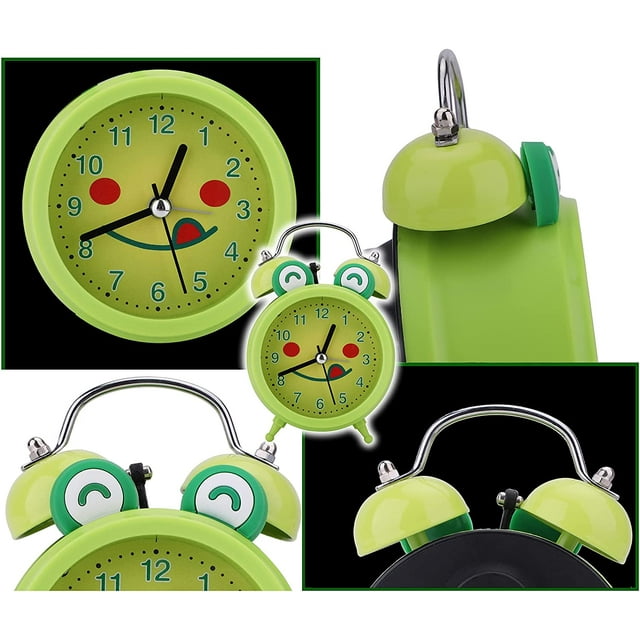 Frog Alarm Clock For Girls, Kids Pink Kawaii Twin Bell Alarm Clock For ...