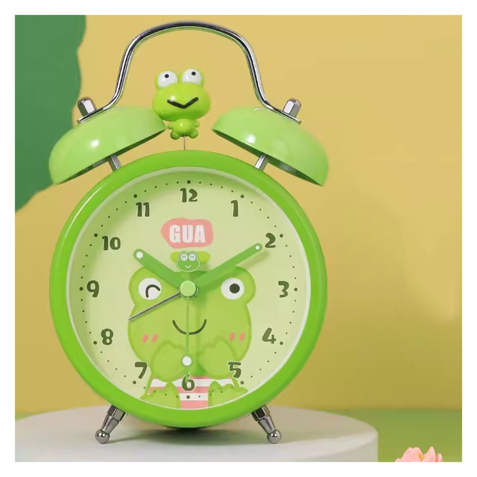 Frog Alarm Clock for Kids, Green Twin Bell Alarm Clock for Bedroom Decoration, Loud Analog Alarm ...