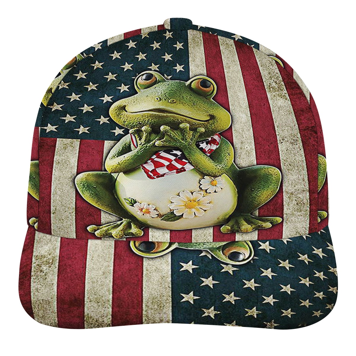 Frog American flag baseball cap hat - Walmart.com