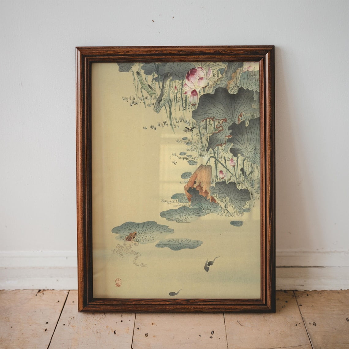 Frog And Tadpoles By Ohara Koson, Vintage Japanese Wall Art Poster ...
