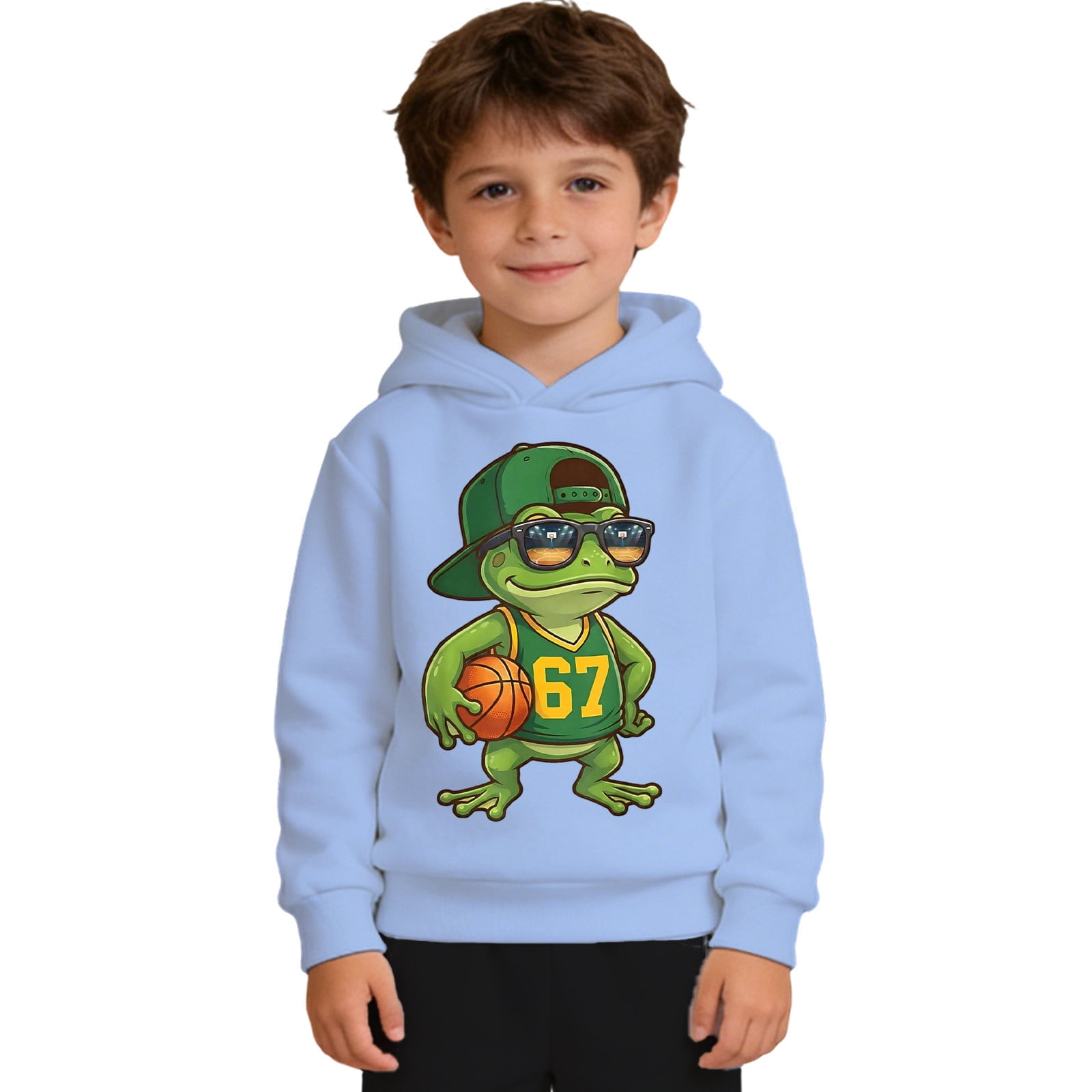Frog Basketball 67 Gen Alpha Slang Sports Men Boys Kids T-Shirt Hooded ...