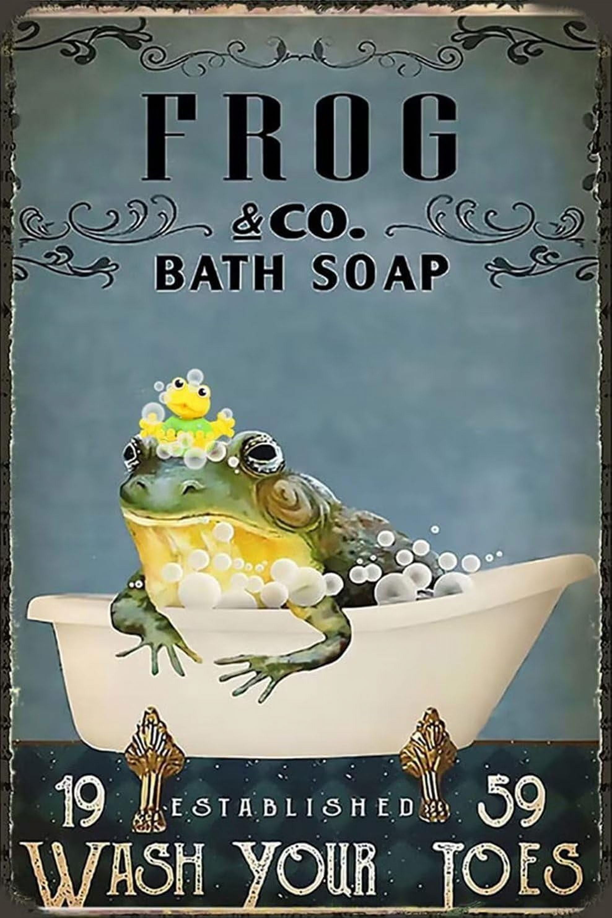 Frog Bathroom Jigsaw Puzzles 120 Piece For Adults - Frog Bath Soap Wash ...
