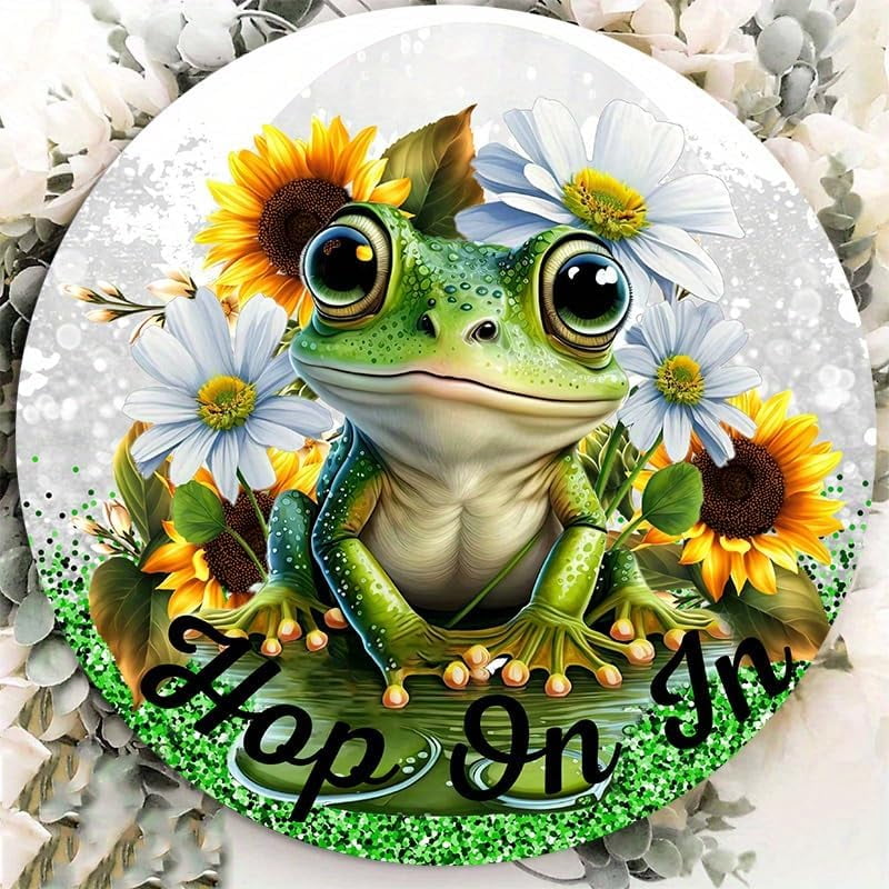 Frog Beautiful Welcome Frog Picture Metal Tin Sign Are Poster Wall ...