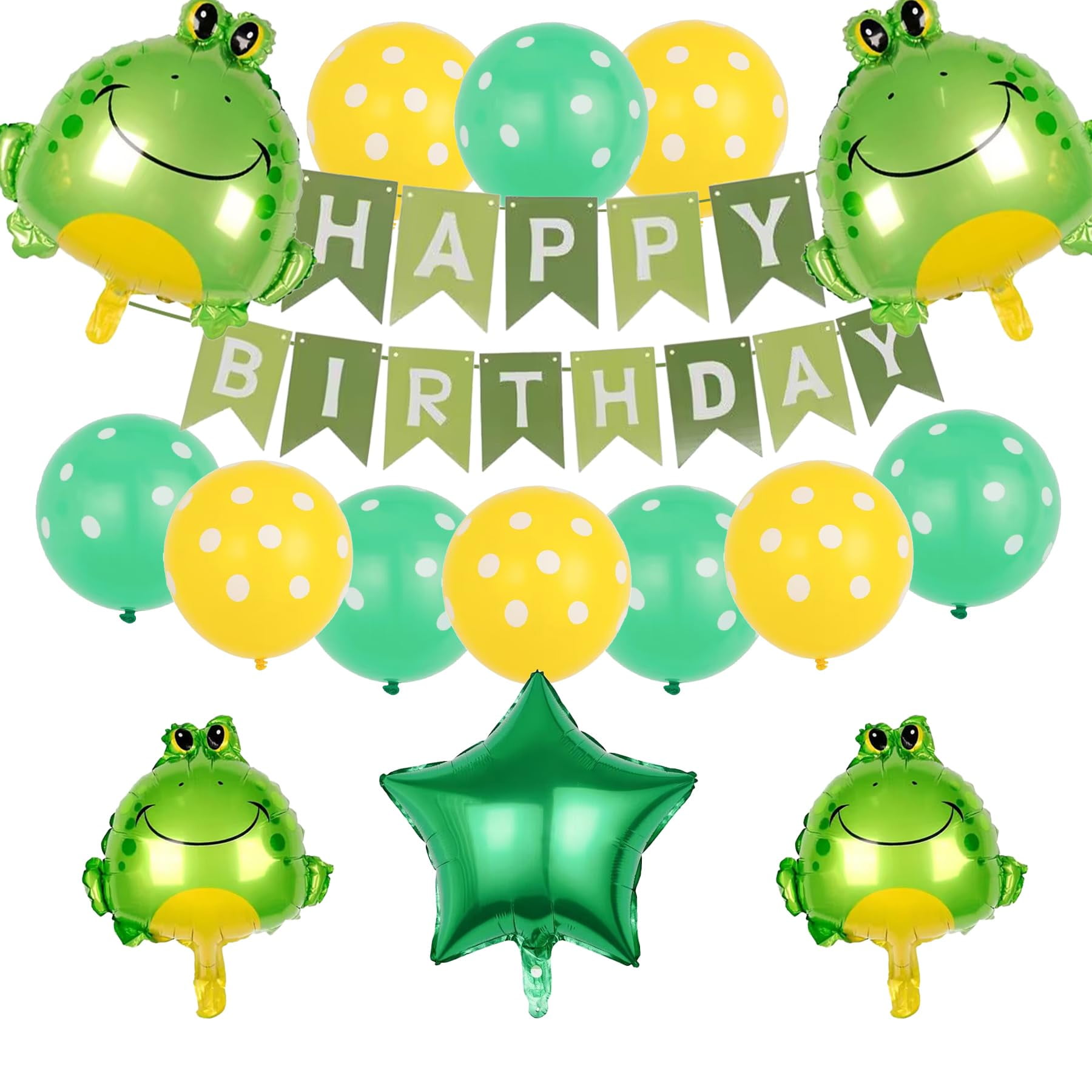 Frog Birthday Decorations - AIF4 Frog Balloons Frog Themed Birthday ...