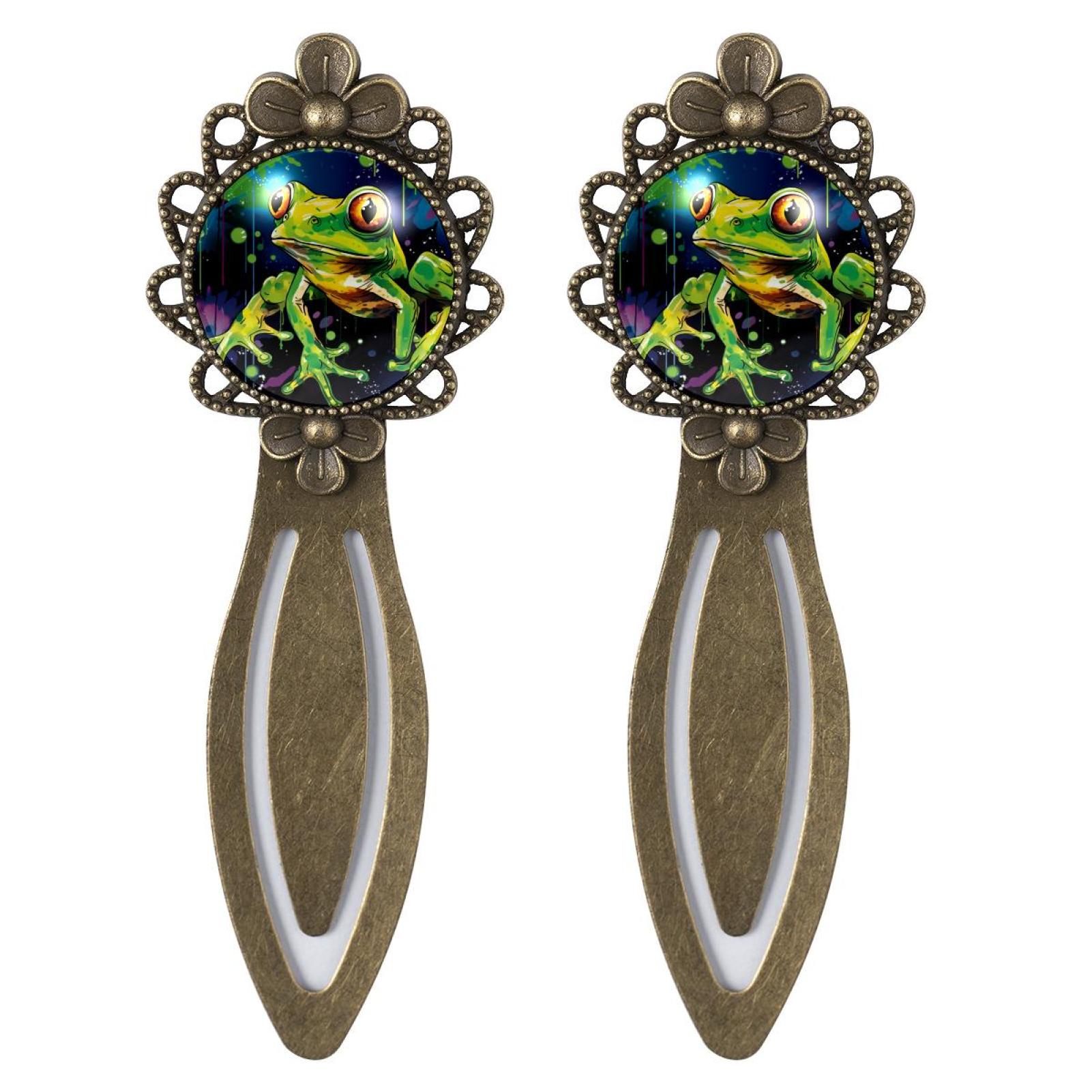 Frog Book Markers: Vintage Copper-Colored Lace Bookmarks - Stainless ...