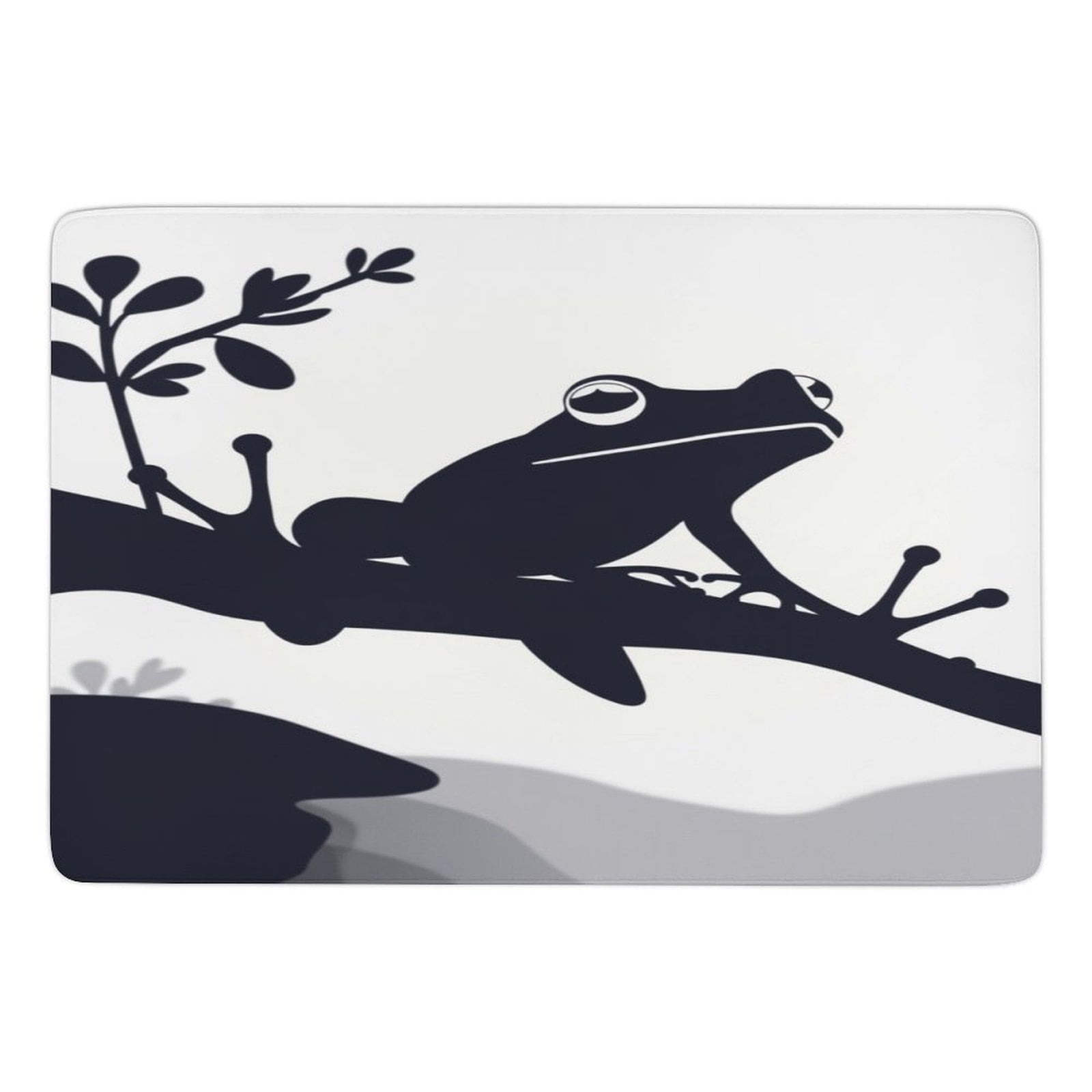 Frog Branch Silhouette Doormat Non-slip Kitchen Mat Carpet Living Room ...